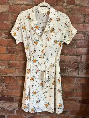 Monteau | Dresses | Monteau Vintage Style Floral Shirtwaist Dress Large ...